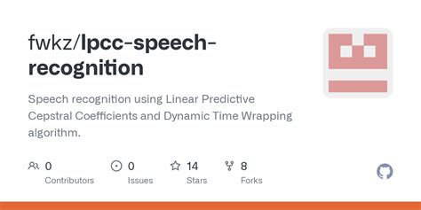 github fwkz lpcc speech recognition speech recognition using linear