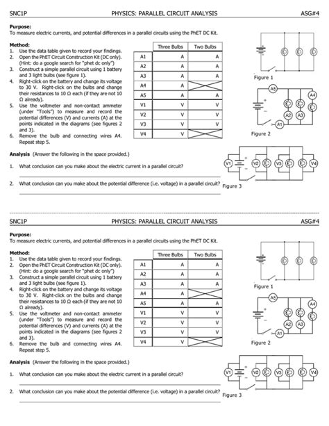 Potential Difference Voltage In A Parallel Circuit Circuit Diagram