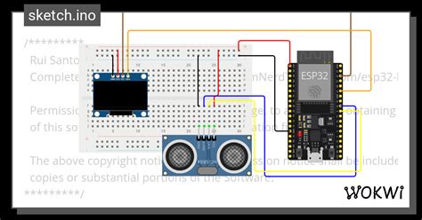 Hcsr Oled Wokwi ESP STM Arduino Simulator