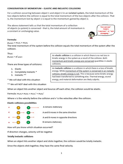 Collisions Worksheet Download Free Pdf Collision Momentum