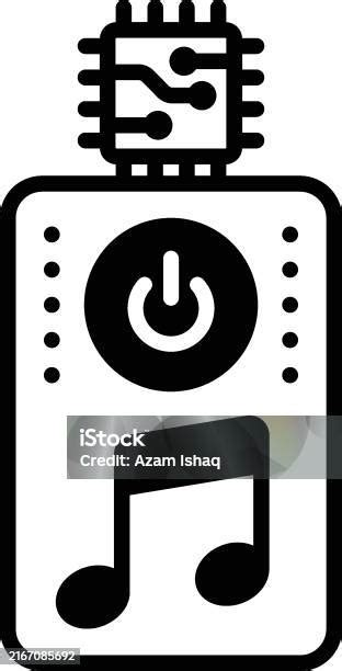 주문형 노래 벡터 아이콘 디자인 인공 일반 지능 기호 자연어 처리 기호 기계 및 딥 러닝 스톡 일러스트레이션 Ai 생성 음악 마이크로 플레이어 개념 0명에 대한 스톡 벡터