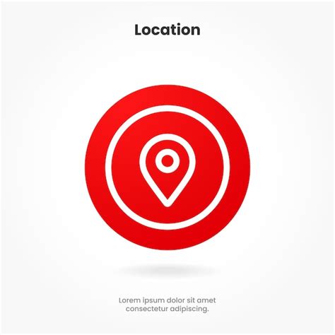 Premium Vector Target Pin Point Icon Red Map Location Pointer Icon