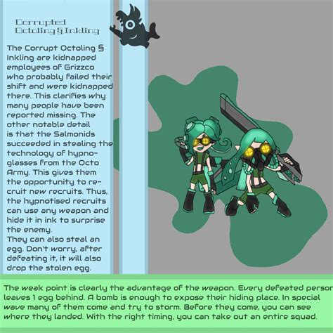 Splatoon Salmonrun 7 12 Corrupted Inkling Octoling By Victormitsu On