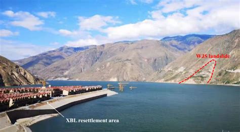 The Wjs Landslide And The Xbl Resettlement Area Across The Rive