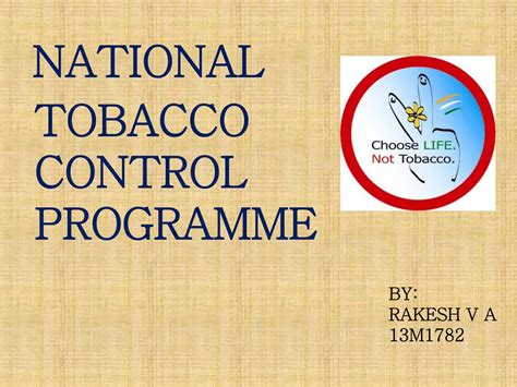 National Tobbacco Control Programme Pptx