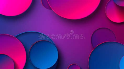 Abstract Design Featuring Colorful Overlapping Circles On A Gradient Background Stock