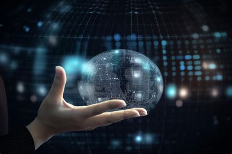 Premium Ai Image Glowing Sphere With Binary Code Computer Generated Abstract Background 3d