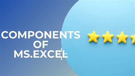 Components Of Ms Excel Window Youtube