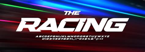 Racing Font 벡터 Freepik에서 무료 고품질 벡터를 다운로드하세요 Freepik