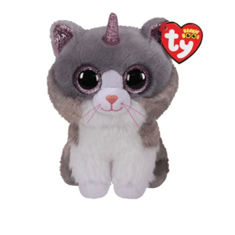 Ready Stock 25cm Beanie Boos Glitter Eyes Asher Unicorn Cat Soft