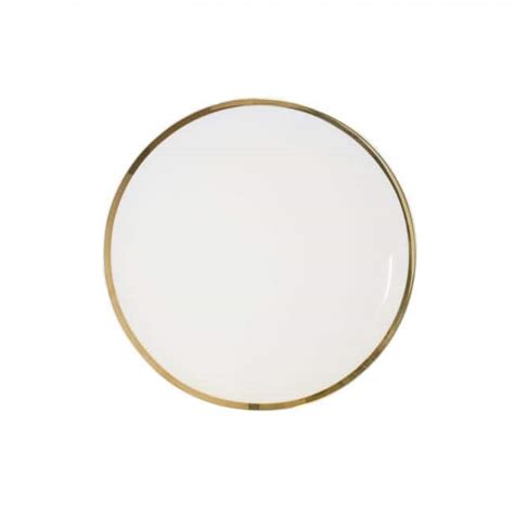 Iris Gold Rim Dinner Plate