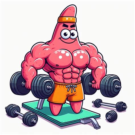 Patrick Estrela Musculoso Bob Esponja Ilustrações Ilustrações