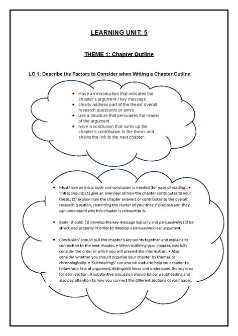 Learning Unit 5 Test And Exam Notes Learning Unit 5 Theme 1