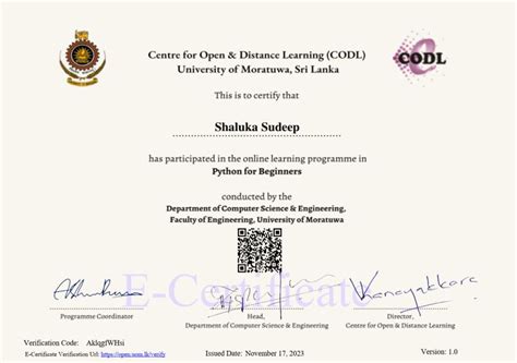 shaluka sudeep on linkedin universityofmoratuwa pythonforbeginners