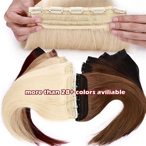 120g Real Remy Clip In Human Hair Extensions One Piece 34 Full Head