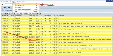 abap database sql analysis using performance trace part 1