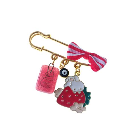 قیمت و خرید سنجاق سینه دخترانه مدل خرگوش و توت فرنگی و وان یکاد شیشه ای