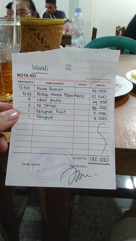 Menu At Rm Santolo Ised Isedan Ade Baruno Mancagahar