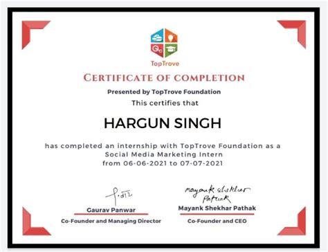 hargun singh on linkedin intern certificateofcompletion teamleader