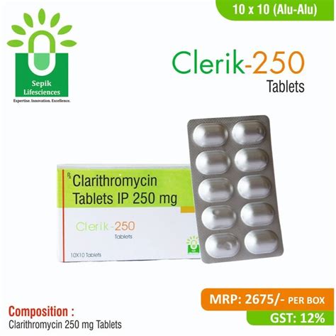 Clarithromycin 250 Mg Tablets At ₹ 2675 Per Box Clarithromycin Tablets In Panchkula Id