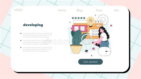 Software Developer Web Banner Or Landing Page Idea Of Programming Stock Vector Illustration