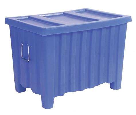 Myton Industries 14 Cu Ft 41 In X 28 In X 26 1 2 In Ribbed Wall Container 8e377 Mte 1xlblue