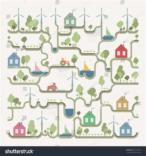 info graphic eco structure royalty free stock vector 187125395