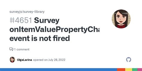 Survey OnItemValuePropertyChanged Event Is Not Fired Issue 4651 Surveyjs Survey Library