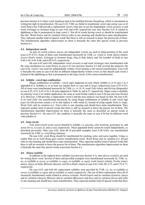 Accuracy Analysis Of Latin To Balinese Script Transliteration Method Pdf