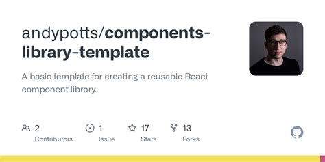 GitHub Andypotts Components Library Template A Basic Template For Creating A Reusable React