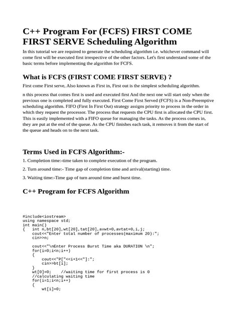 Fcfs Pdf
