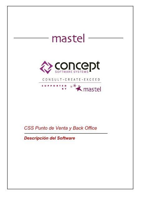 CSS Punto De Venta Y Back Office Concept Software