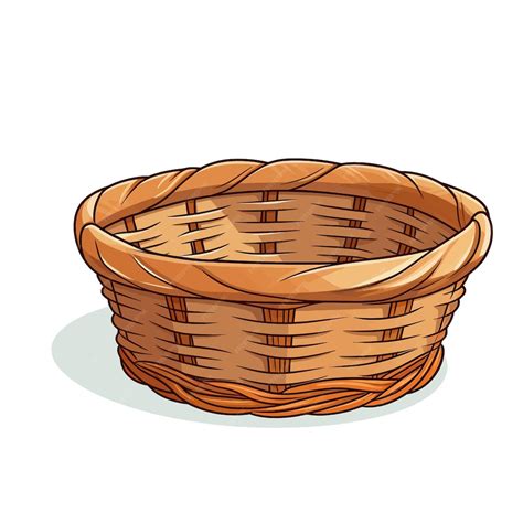 Premium Vector Hand Drawn Basket Cartoon Vector Illustration Clipart