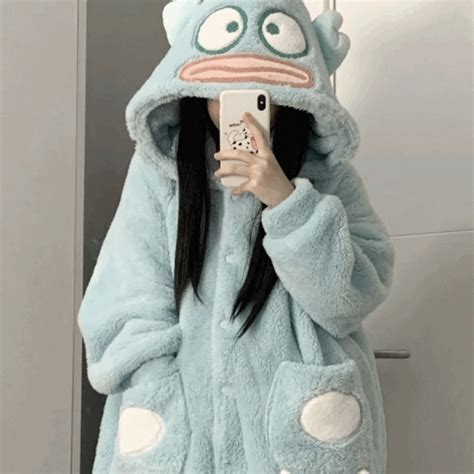 교동캐릭터 극세사가운 에이블리