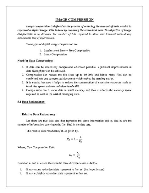 DIP U Digital Image Processing Lecture Notes IMAGE COMPRESSION Image Compression Is