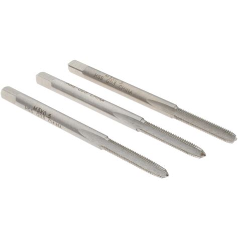Value Collection Tap Set M3 X 05 Metric Coarse 3 Flute High Speed
