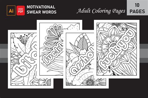 Adult Coloring Pages With Curse Words A Stress Relieving Escape For