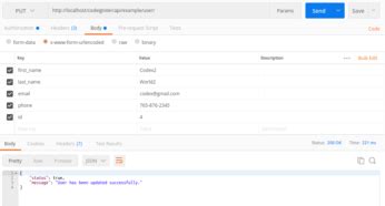 Codeigniter Rest Api Tutorial Put Request Codexworld Codexworld