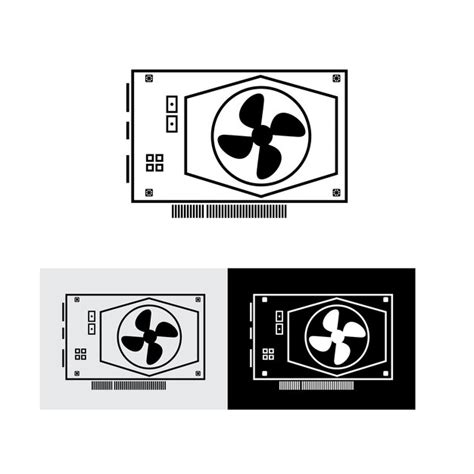 Premium Vector Gpu Graphic Card Icon Vector