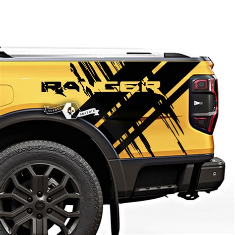 Ford Ranger Rear Side Truck Stripes Splash Side Bed Graphics Decals