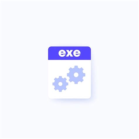 Premium Vector Exe File Format Icon Vector
