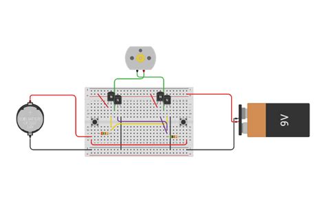 Circuit Design H Bridge Transistors Tinkercad