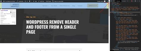 Remove The Header And Footer From A Single Page In WordPress