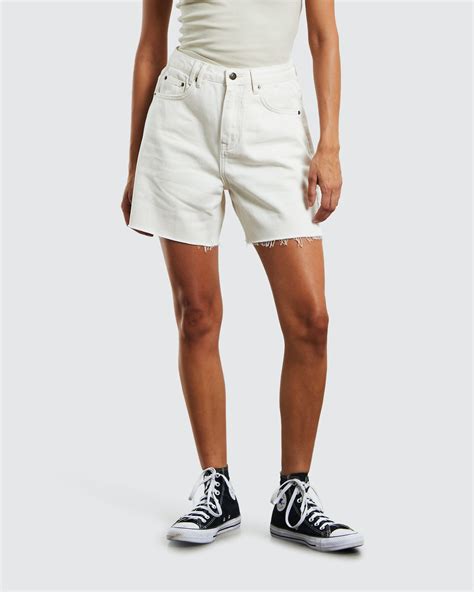 Insight Vinnie Vintage Denim Shorts Chalk White - White | SurfStitch