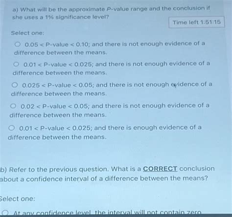 solved be the approximate p value range and the