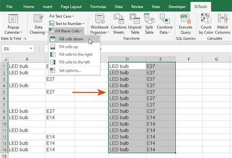 How To Fill Blank Cells Down With The Nearest Values