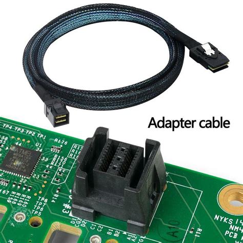 서버 미니 Sas Hd Sff 8643 Sff 8087 하드 디스크 Raid 어댑터 코드 Sff 8087 8643 데이터 케이블 50cm 길이 수리 교체 부품 서버 및