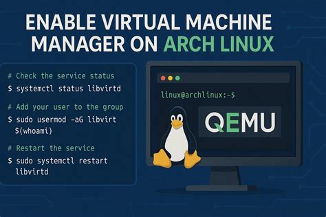 guía rápida instalación de qemu y kvm en arch linux