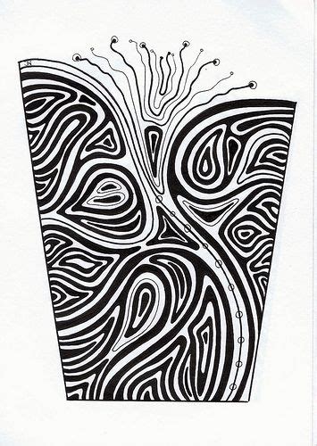 Zentangle Vase Drawing