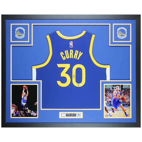 Stephen Curry Signed Custom Framed Jersey Display Beckett Pristine